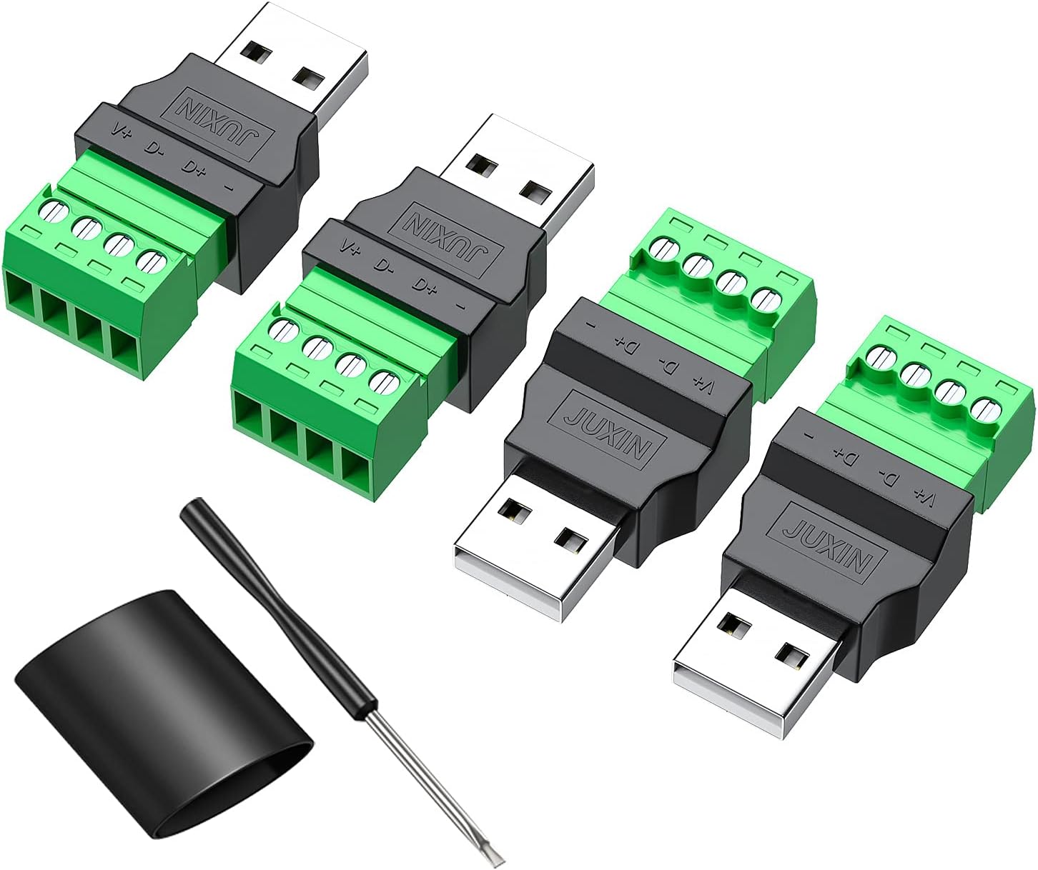 Amazon.com: JUXINICE USB 2.0 Type A Male Female Bolt Screw w/Shield ...