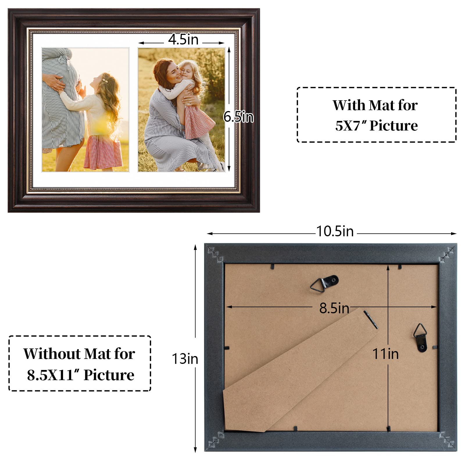 Certificate Document Frame With Black Gold Double Mat, 58% OFF