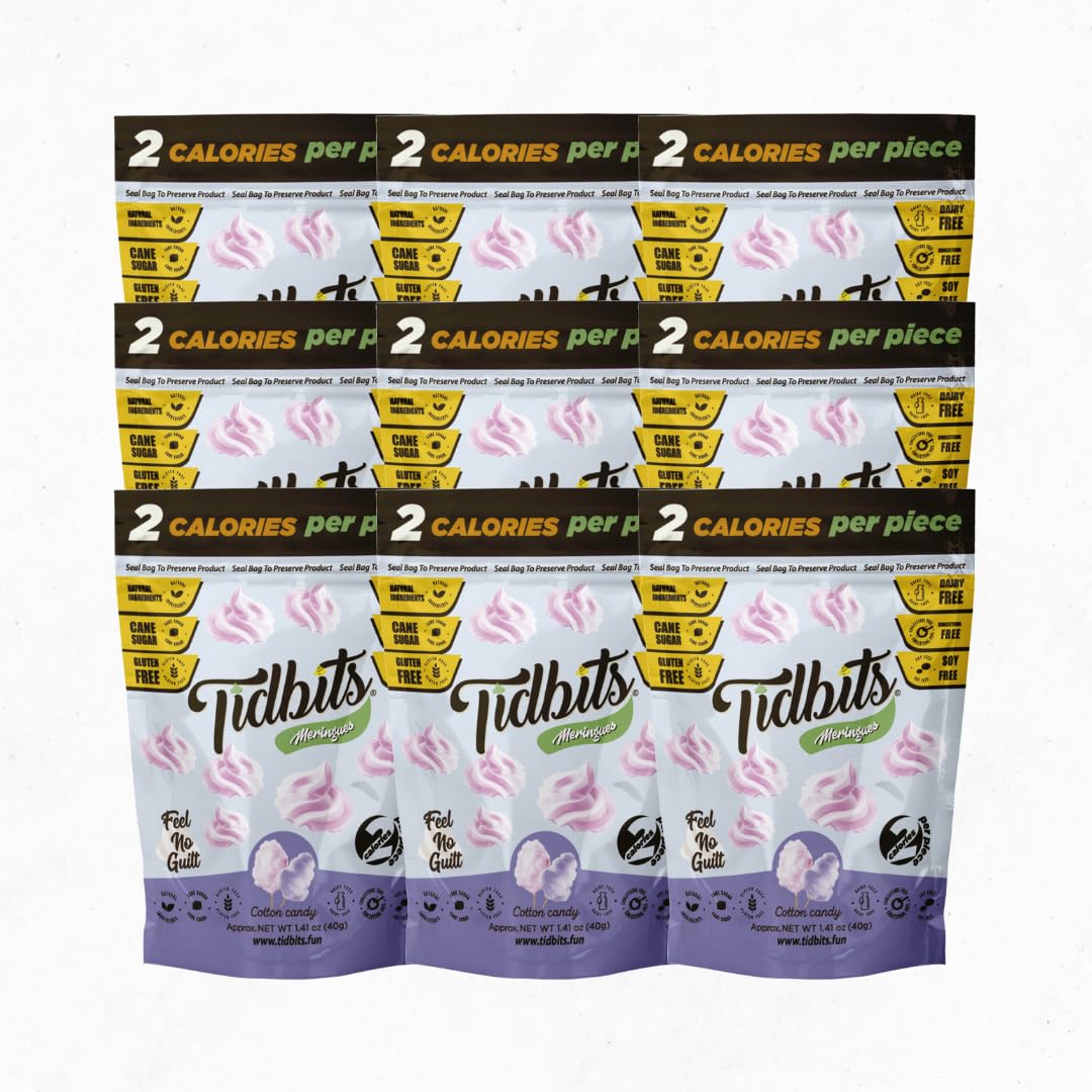 Amazon.com: Tidbits Fun Bites Meringues, Low Calorie Snacks, Low Sugar ...