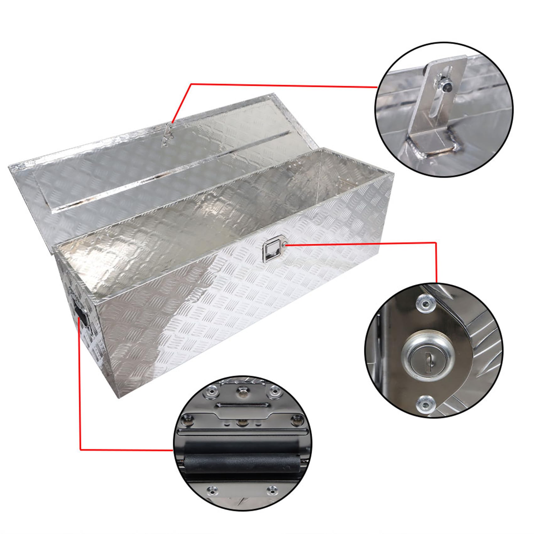 labwork 49 Inch Aluminum Diamond Tool Box Truck Replacement for Pickup ...