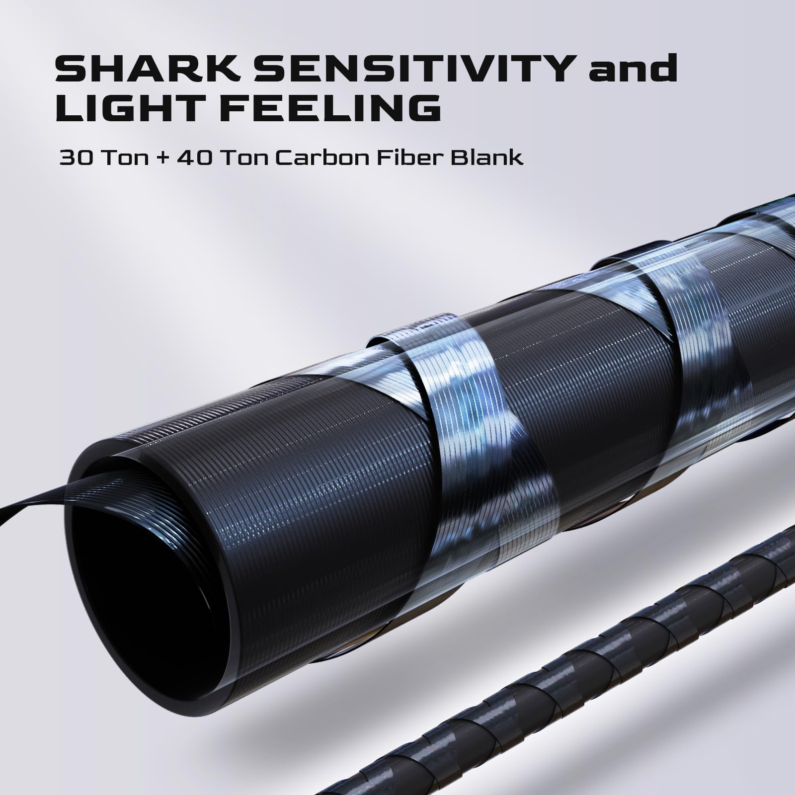 HANDING Miracle Bass Fishing Rod, Fuji A-Ring Guides, 30T+40T Carbon ...