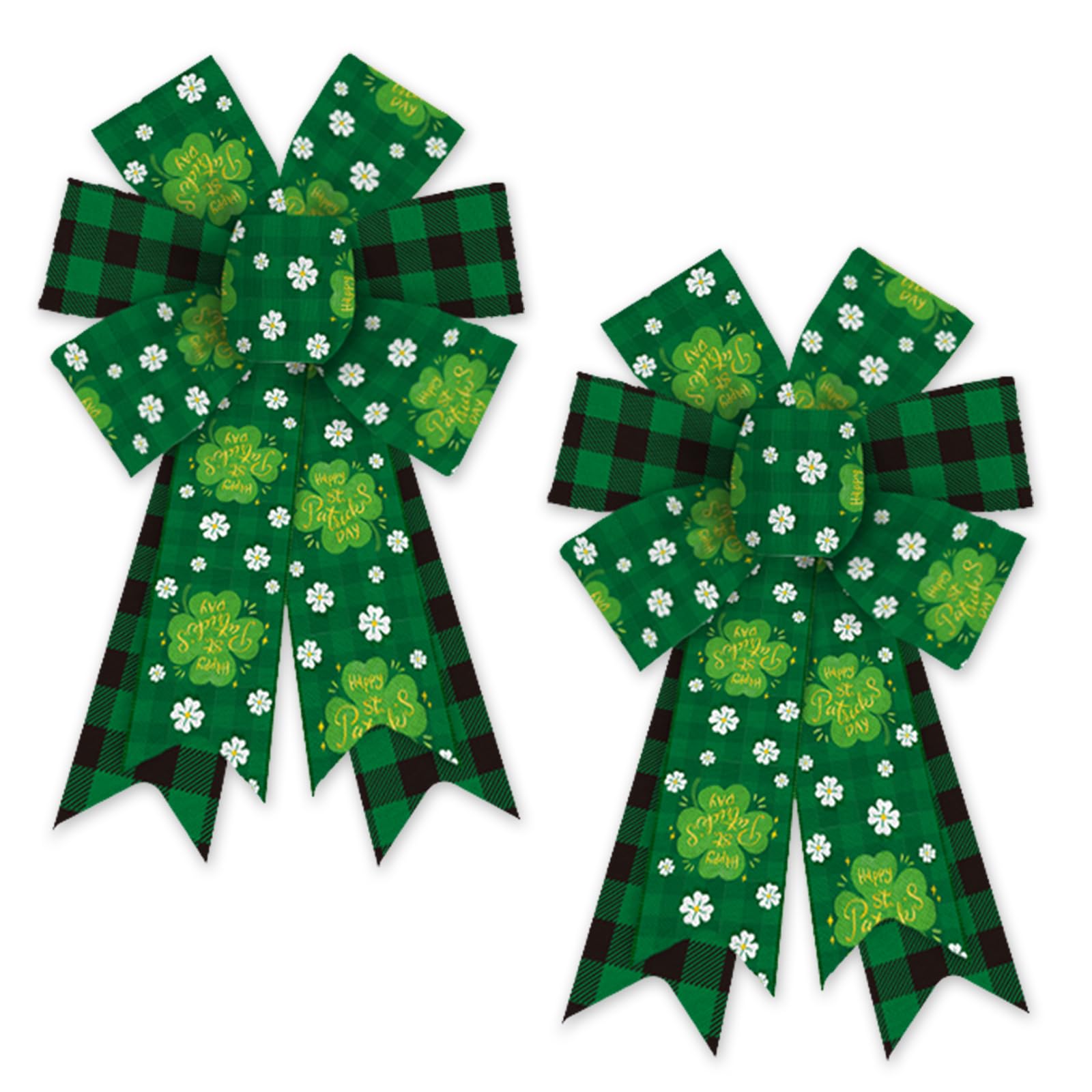 Amazon.com: 2 Pack Saint Patricks Day Wreath Bows Saint Patrick's Day ...