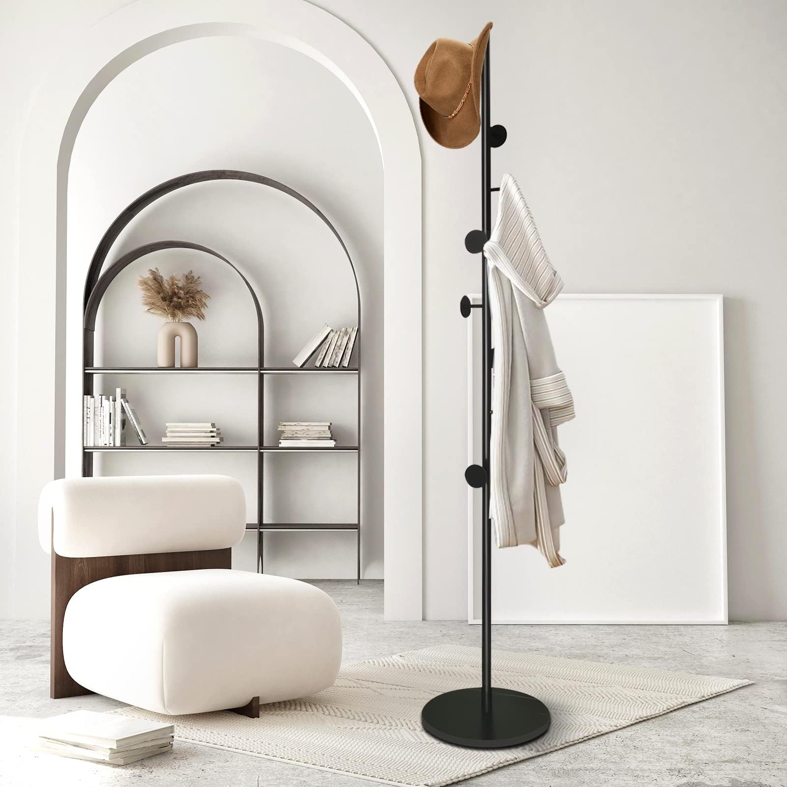 Amazon.com: Umbra Pillar Coat Rack (Black-Walnut) : Home & Kitchen