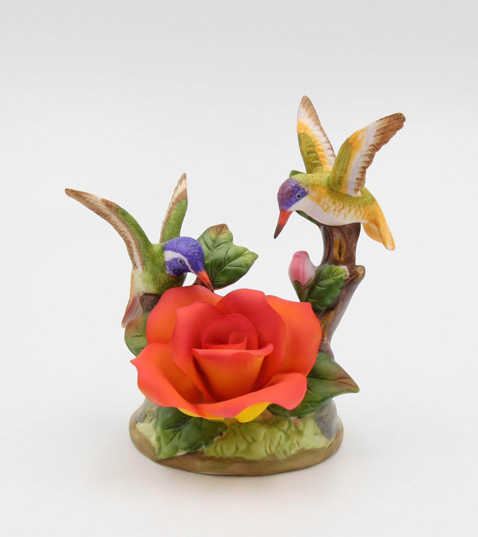Amazon.com: Cosmos 10228 Fine Porcelain Rose Flower Basket Figurine, 4 ...