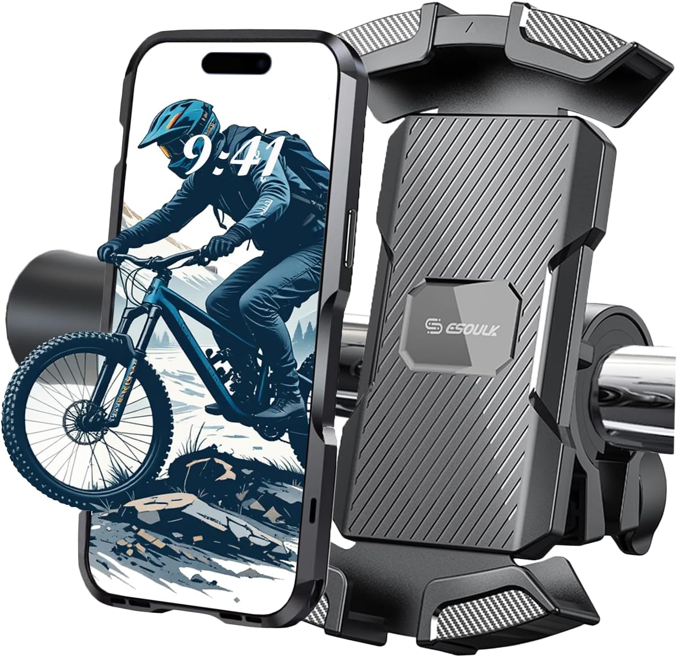 Amazon.com: Angok Bike Phone Mount, Motorcycle Handlebar, 360° Rotation ...
