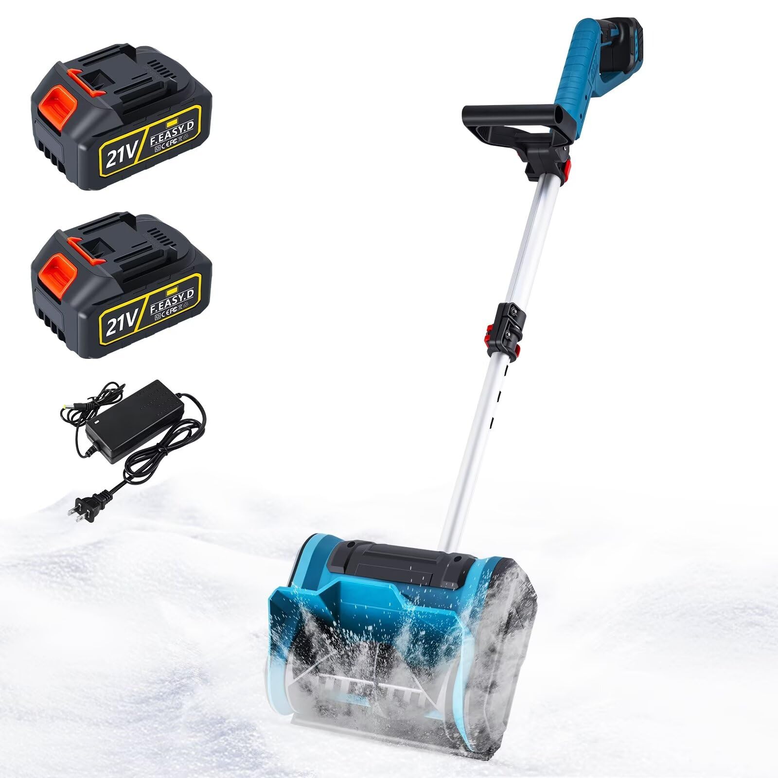Lilistar Brushless Cordless Snow Blower, 21V Battery Snow Blower with 3 ...
