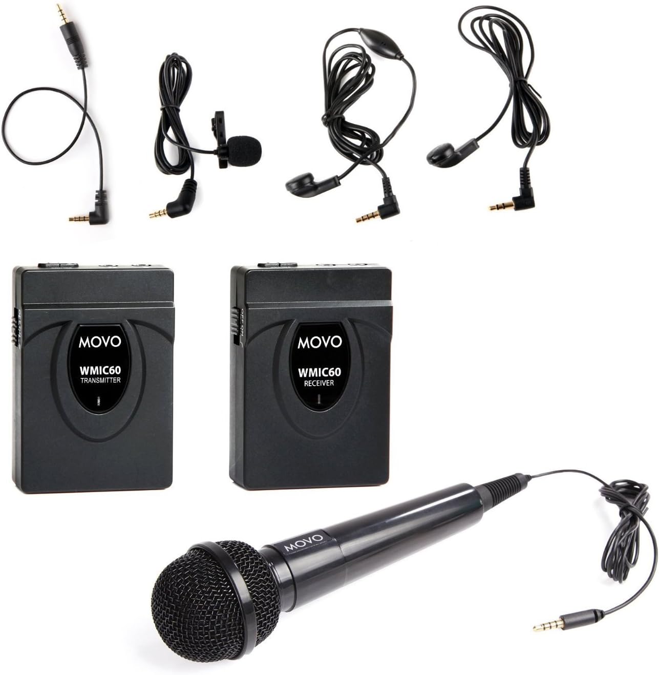 Amazon.com: Movo Wireless Lapel Microphone System, 164-Foot Range ...