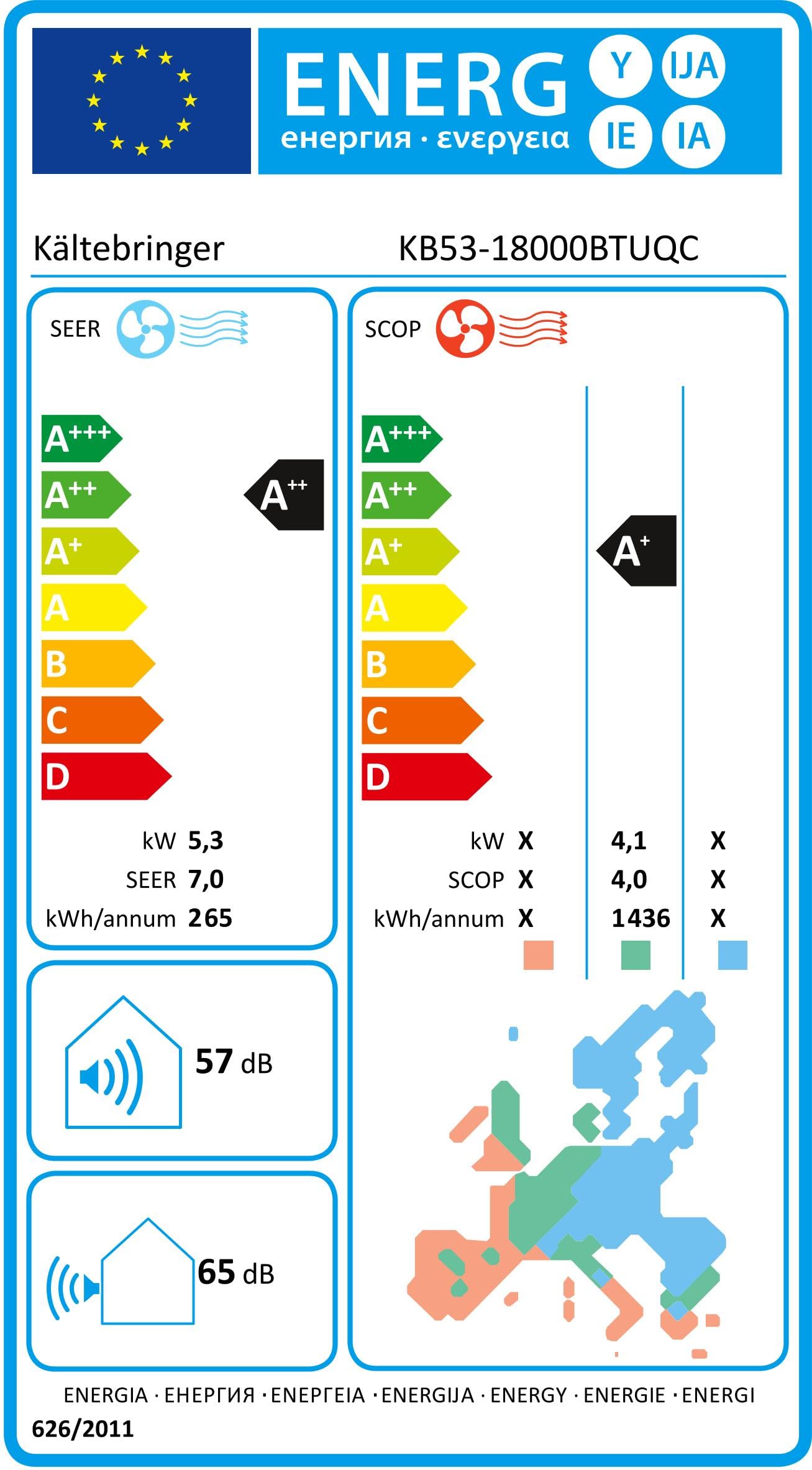 Kältebringer Split Klimaanlage Quick Connect - 18000 BTU (5,3 kW ...