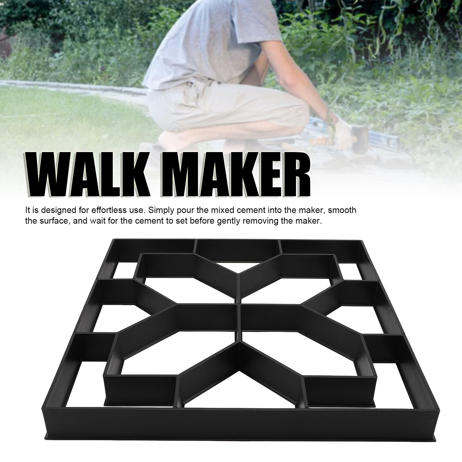 ABS Concrete Paving Form VINGLI 3 Pack DIY Walk Path Maker Pathmate ...