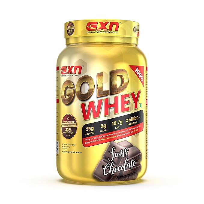 GXN Gold 100% Whey Protein Powder 2 lbs | 25g Protein | Whey Protein ...