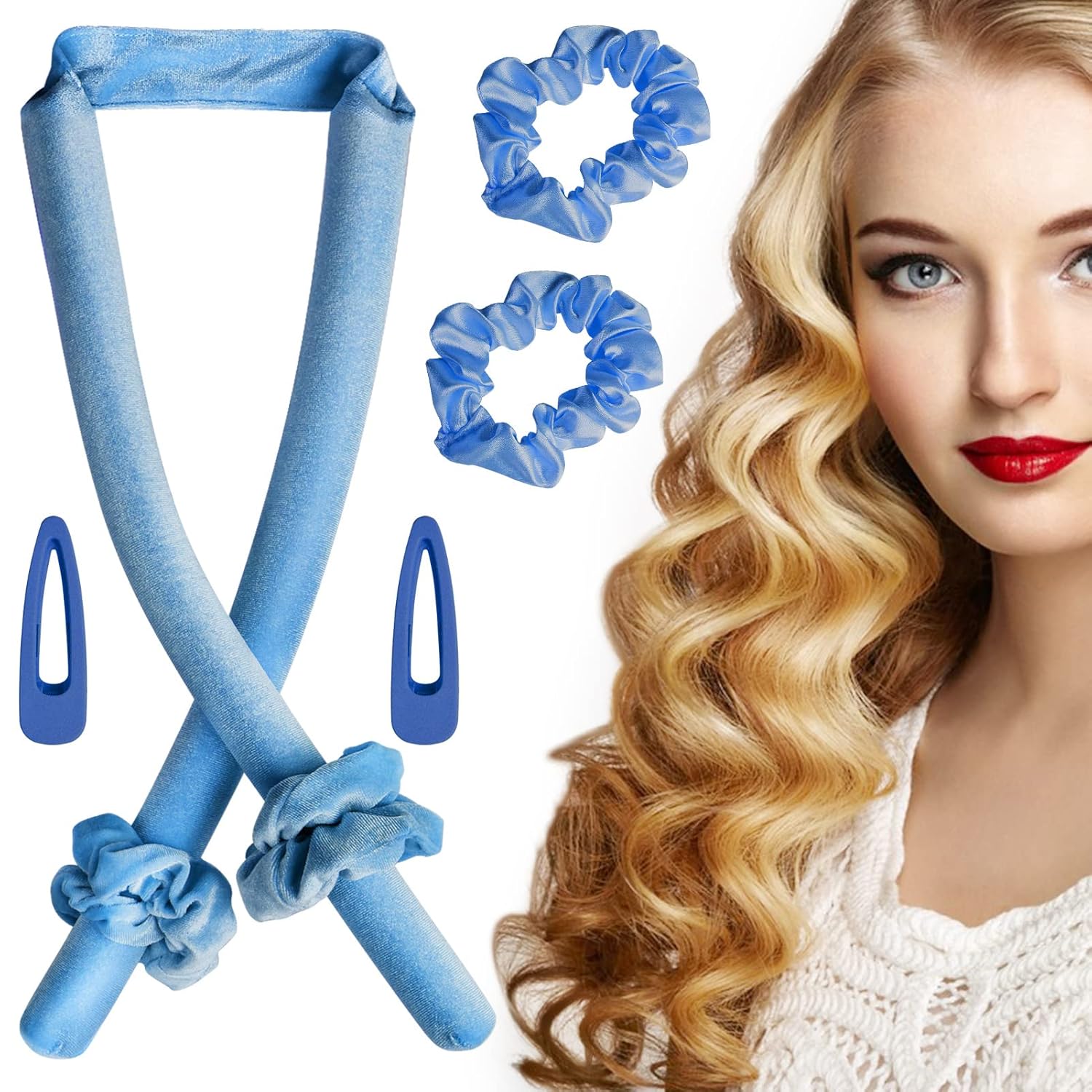 New Locken Ohne Hitze,Samt Heatless Curls Band Lockenwickler über Nacht ...