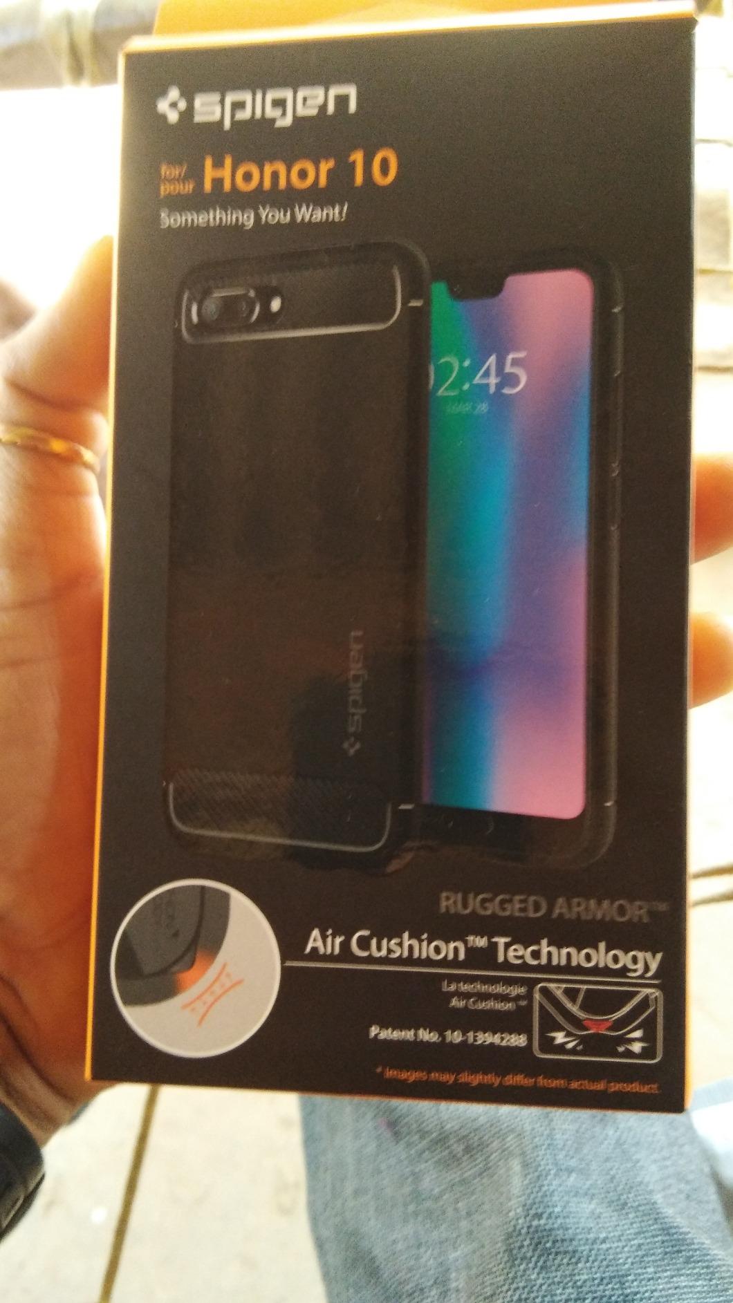 Spigen Rugged Armor Back Cover Case for Honor 10 - Black : Amazon.in ...