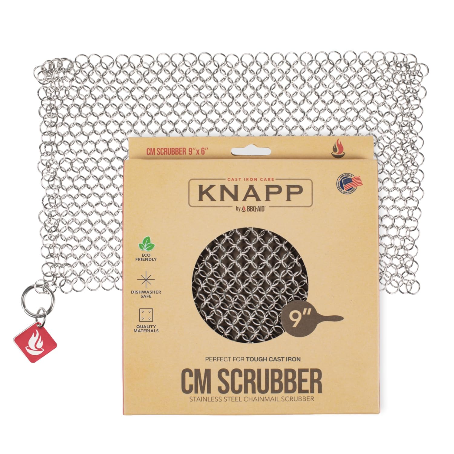 Amazon.com: Knapp Made CM Scrubber 9"x6" Small Ring Cast Iron Scrubber ...