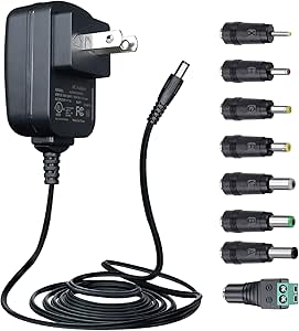 Amazon.com: UL Listed 9V 1A 5ft Power Supply Adapter with 8 Multi ...