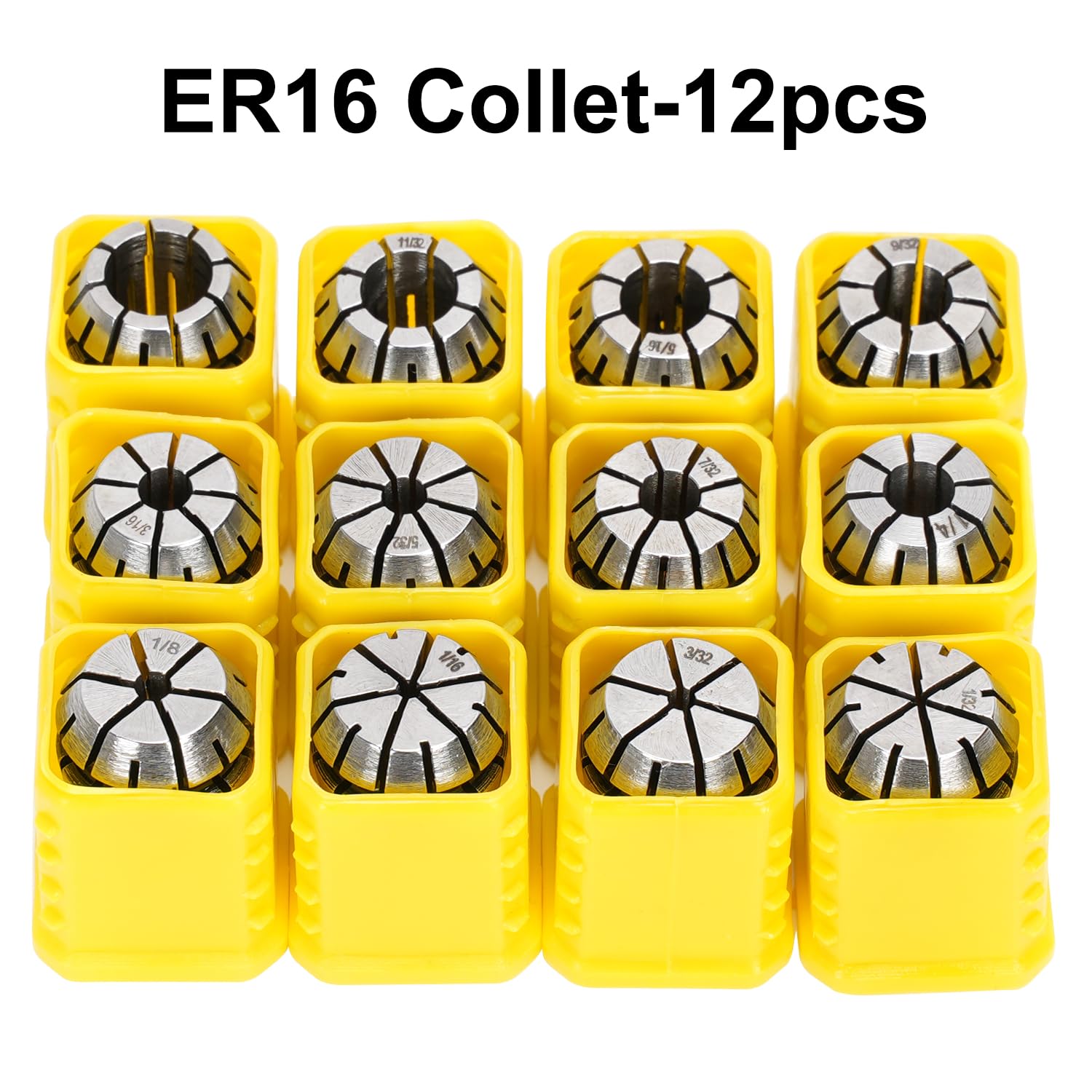 Snapklik.com : 12pcs ER16 Spring Collet Set For CNC Engraving Machine ...