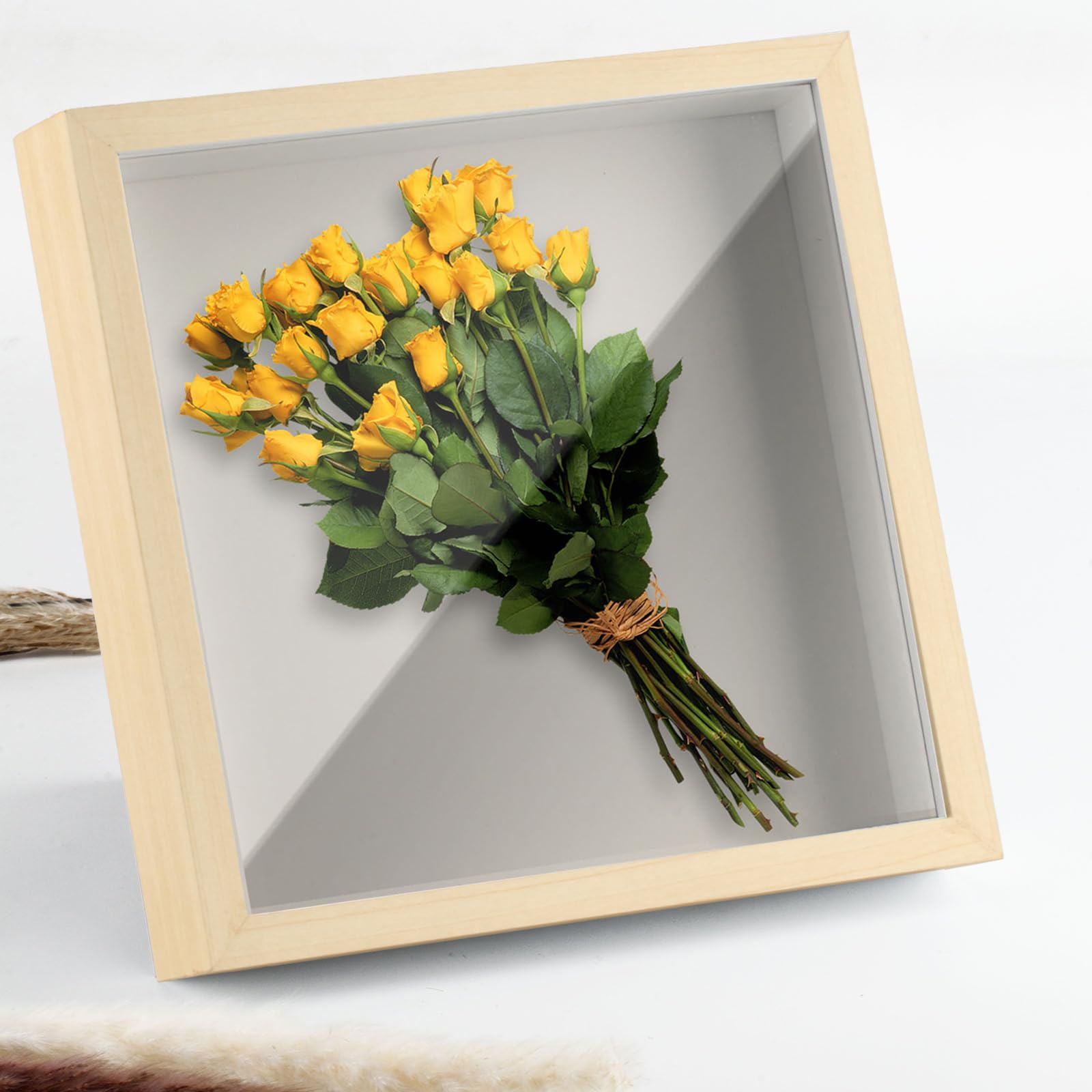 3D Shadow Box Frames, Wood color Box Frames for Crafts 3D Deep Box ...