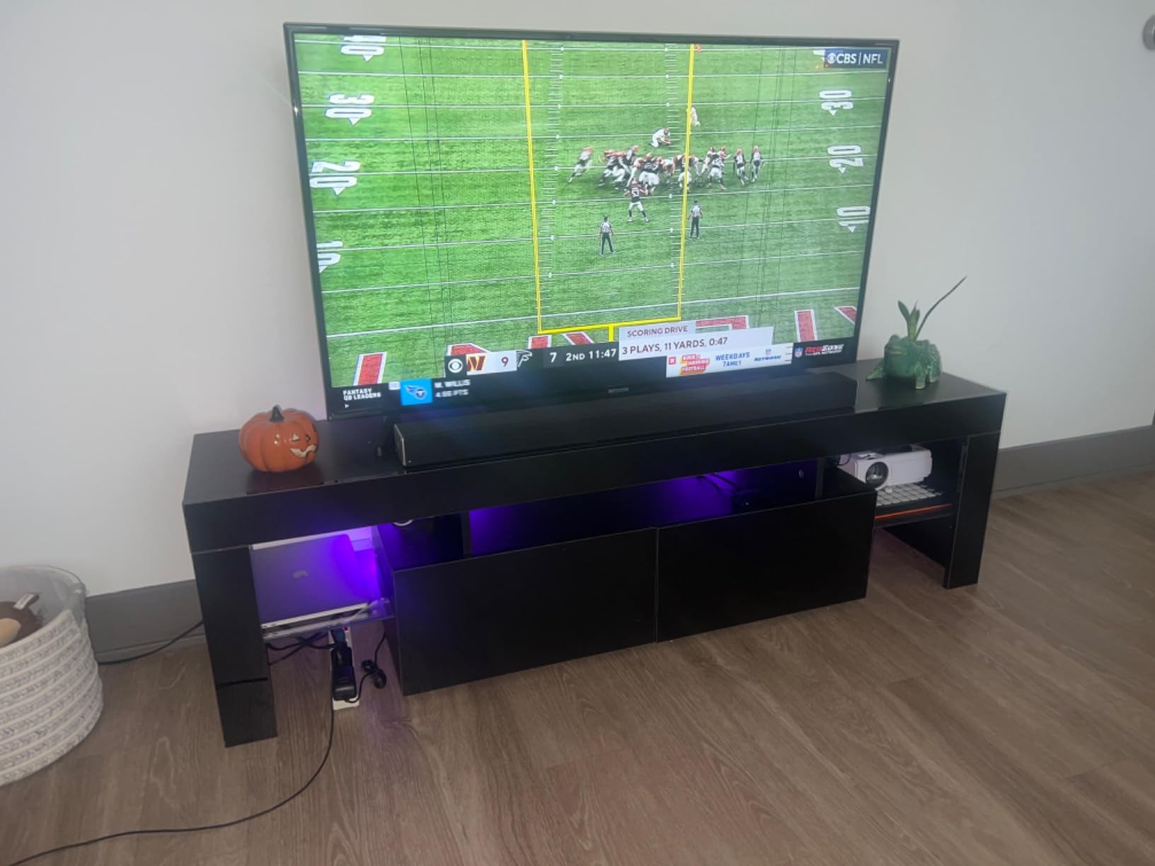 $22/mo - Finance YESHOMY Modern LED TV Stand for Televisions up to 70 ...
