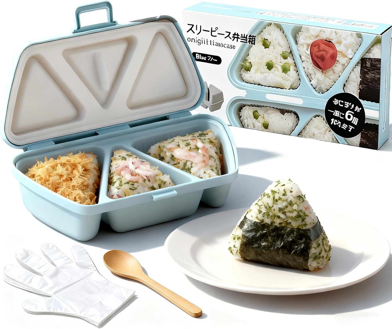 Amazon.com: 6 in 1 Onigiri Mold, 6 in One Onigiri Mold Triangle Sushi ...