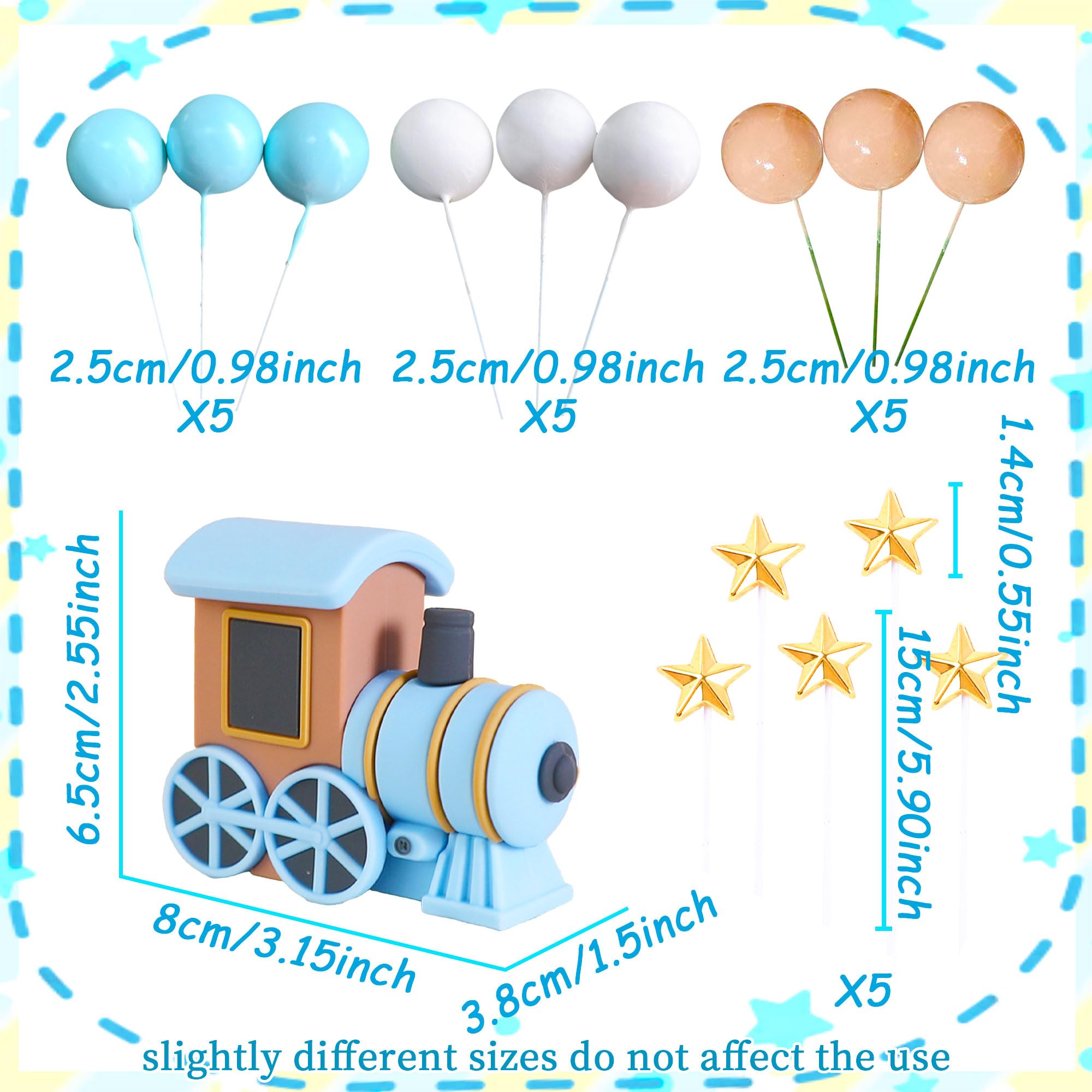 Snapklik.com : Vintage Blue Train Cake Decoration Train Cake Topper ...