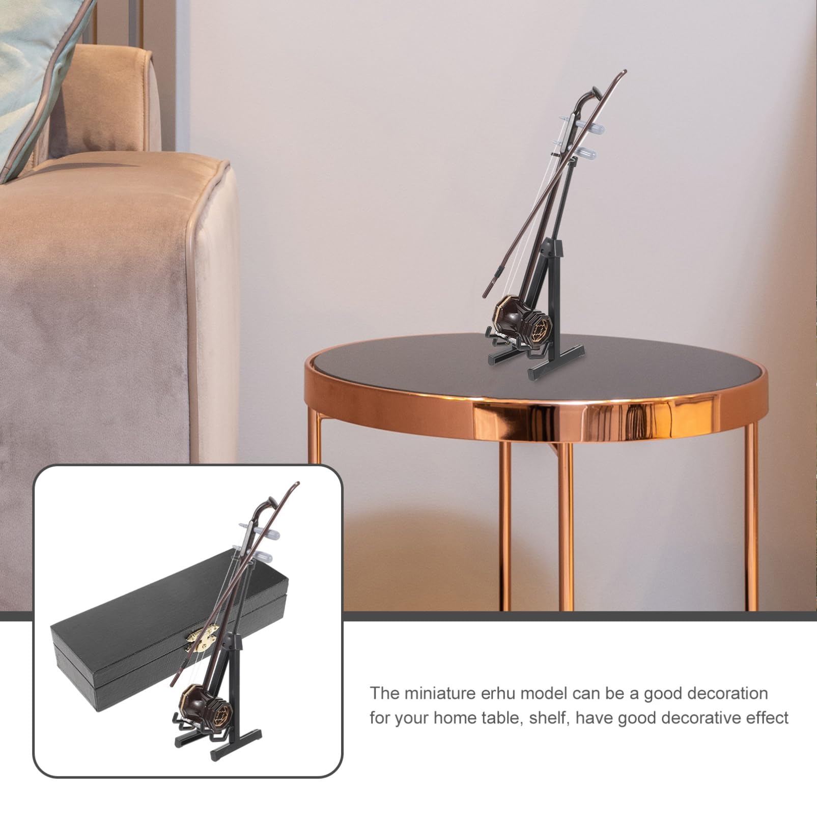 Snapklik.com : Erhu Model Ornament Mini Toys Musical Instruments Tiny ...