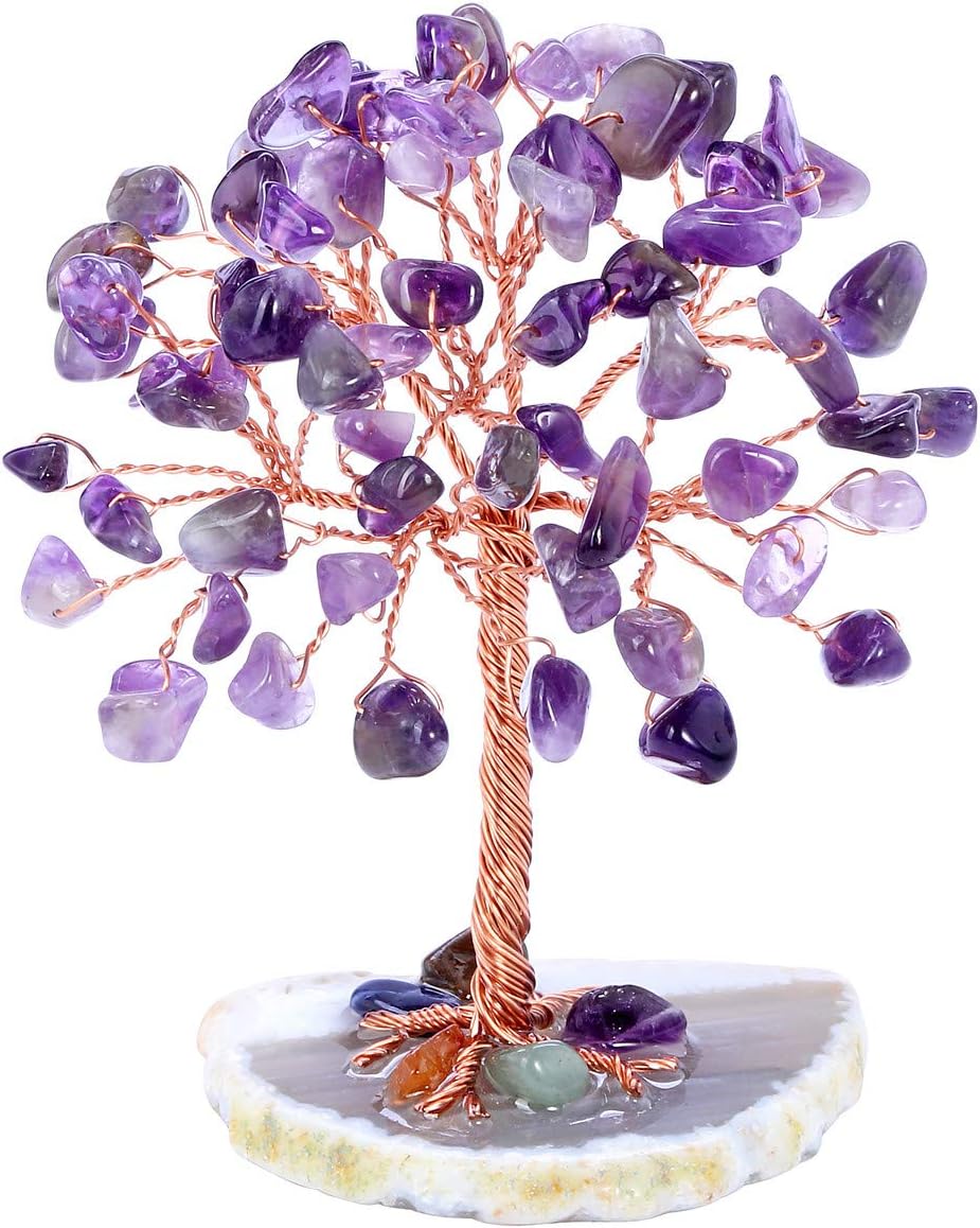 Amazon.com: PESOENTH Amethyst Tree,Amethyst Crystals and Healing Stones ...