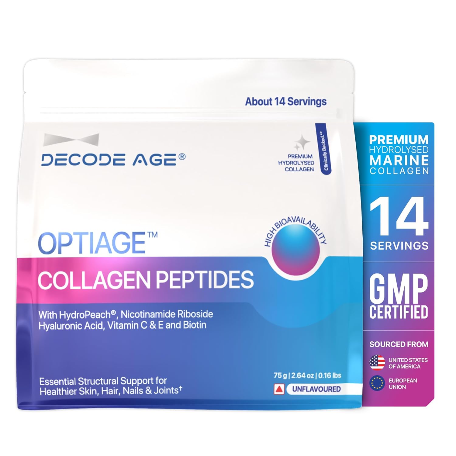 Decode Age OptiAge Collagen Supplement | Supports Hair, Skin, Bone and ...