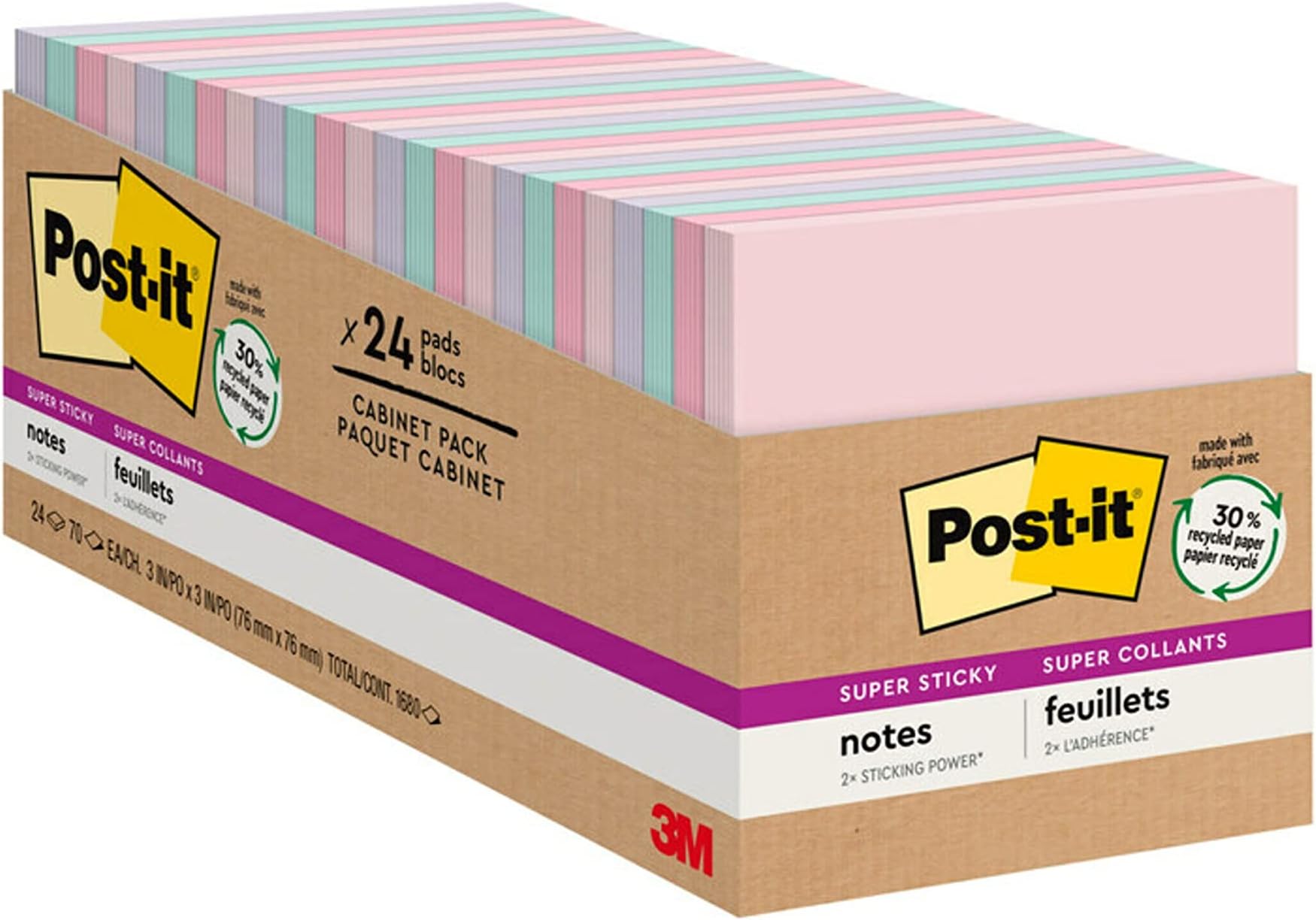 Amazon.com : 3x3 Pastel Sticky Notes and 3x3 Pastel Sticky Notes ...