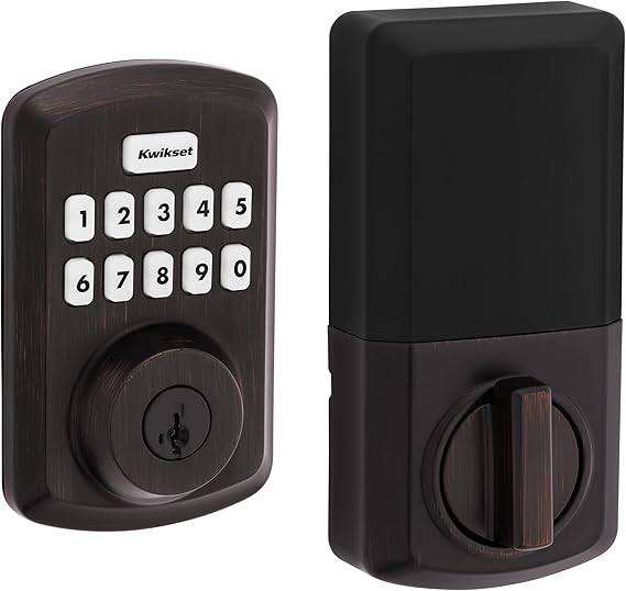 Weiser Powerbolt 3 Venetian Bronze Keyless Entry Door Lock/Deadbolt ...
