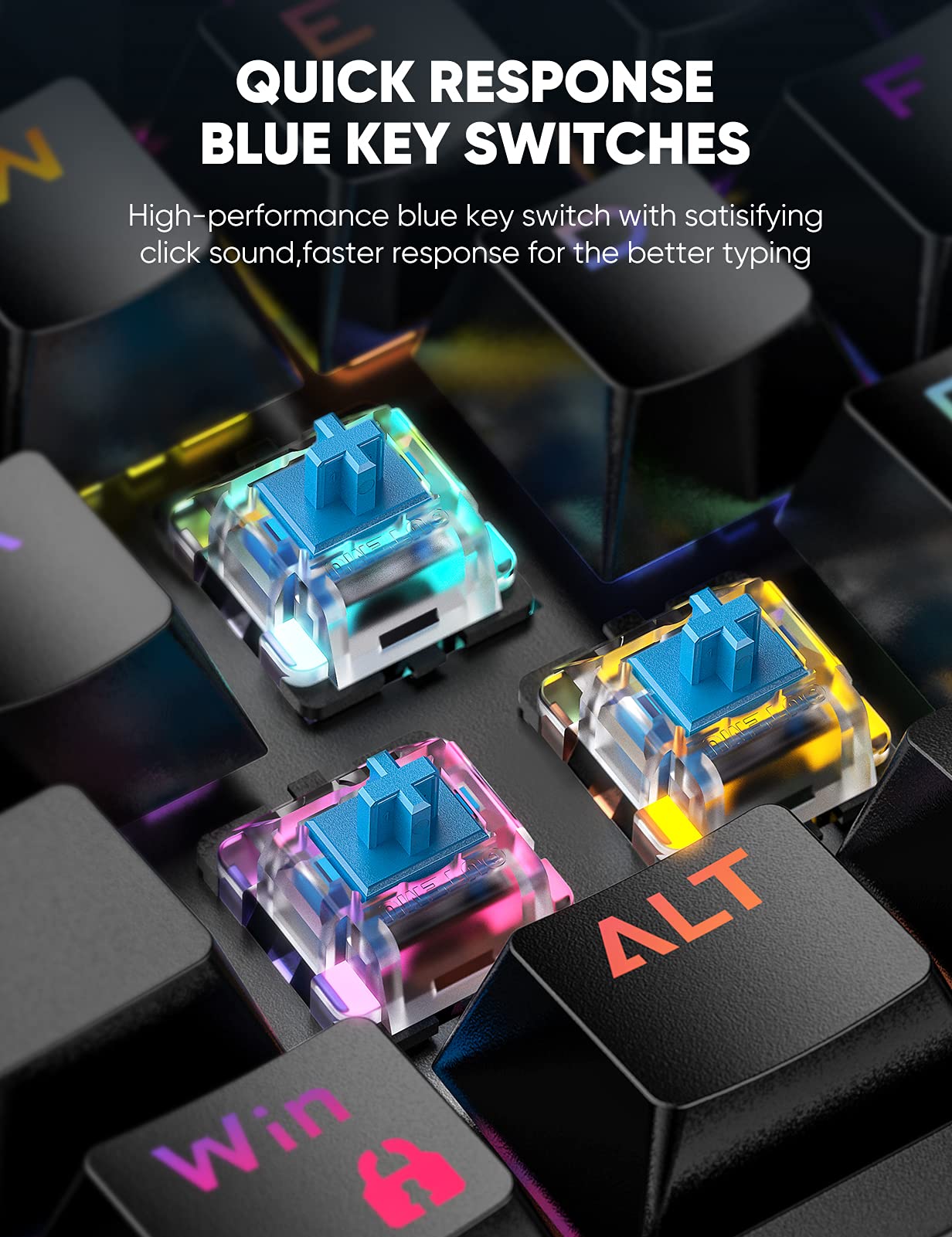 Buy hiwings TKL Mechanical Keyboard, Compact Gaming Keyboard RGB ...