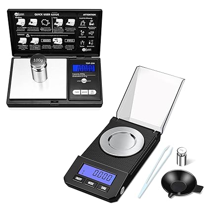 Amazon.com: Weigh Gram 200g x 0.01g Mini Digital Gram Scale & 50g/0 ...