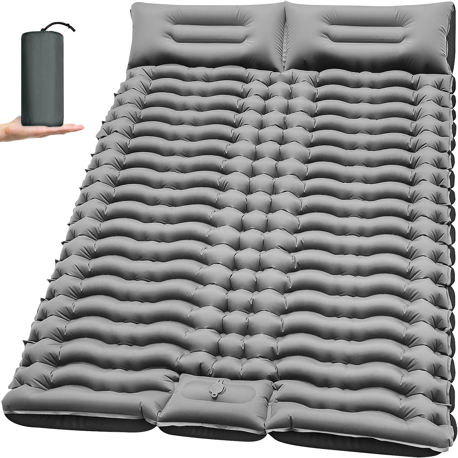 Amazon.com : Double Sleeping Pad, Ultralight 4" Extra-Thick Self ...