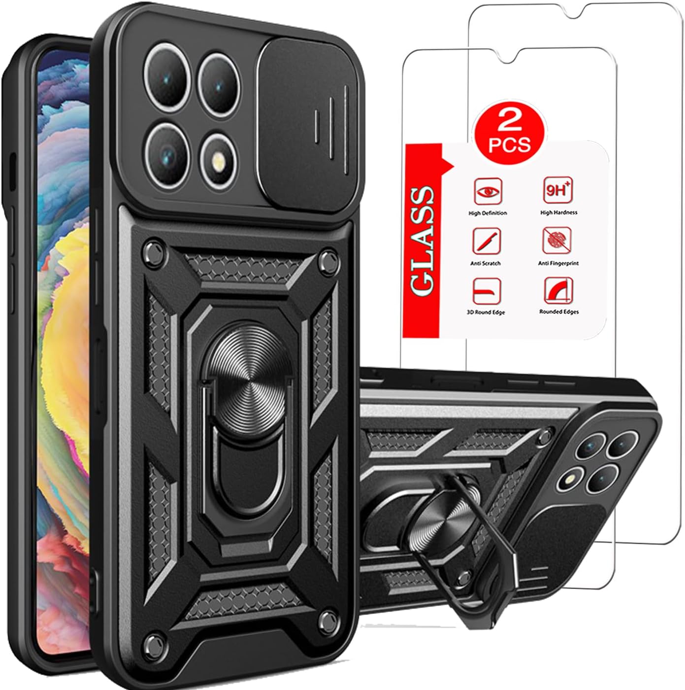 Amazon.com: Anvzle for T-Mobile Revvl 7 5G Phone Case | 2 Pack Tempered ...