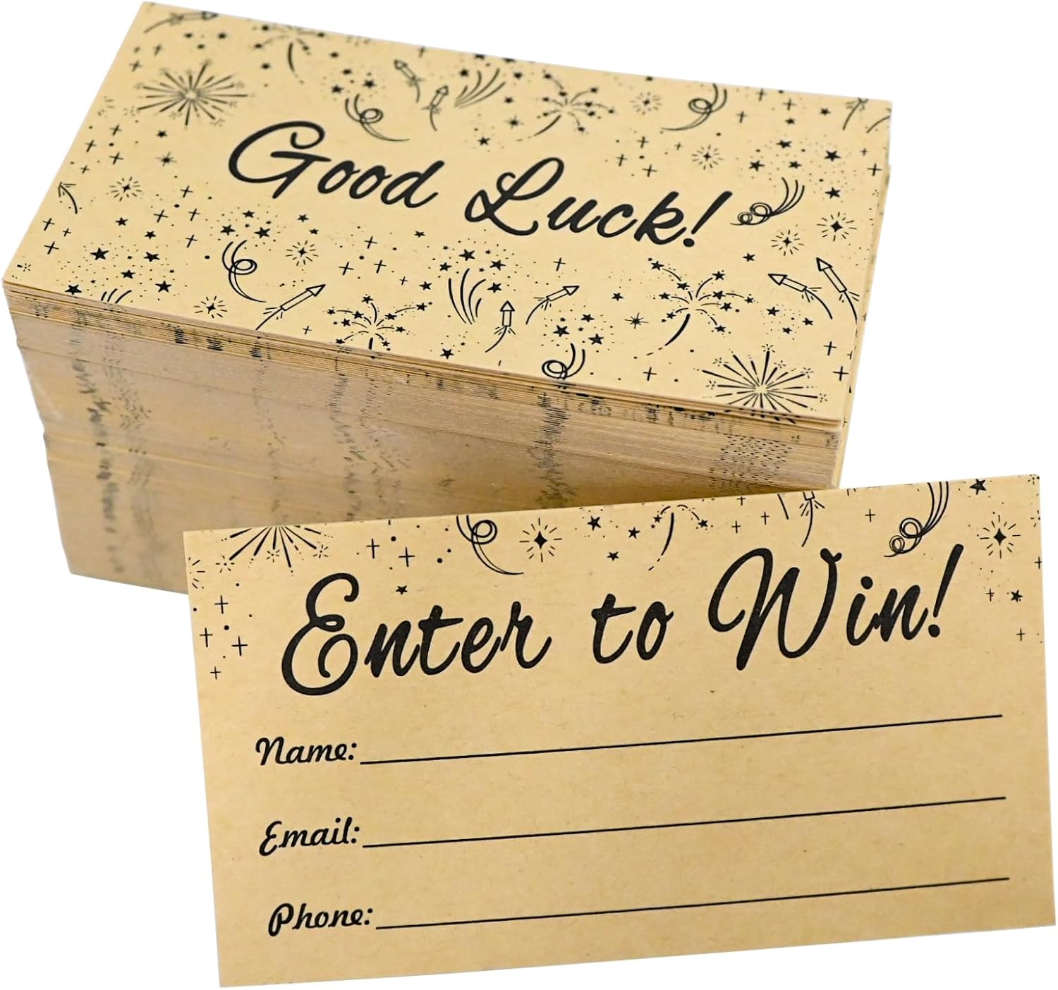 Amazon.com : L LIKED 500 Raffle Tickets 3.5 x2 Inch Kraft Paper Enter ...