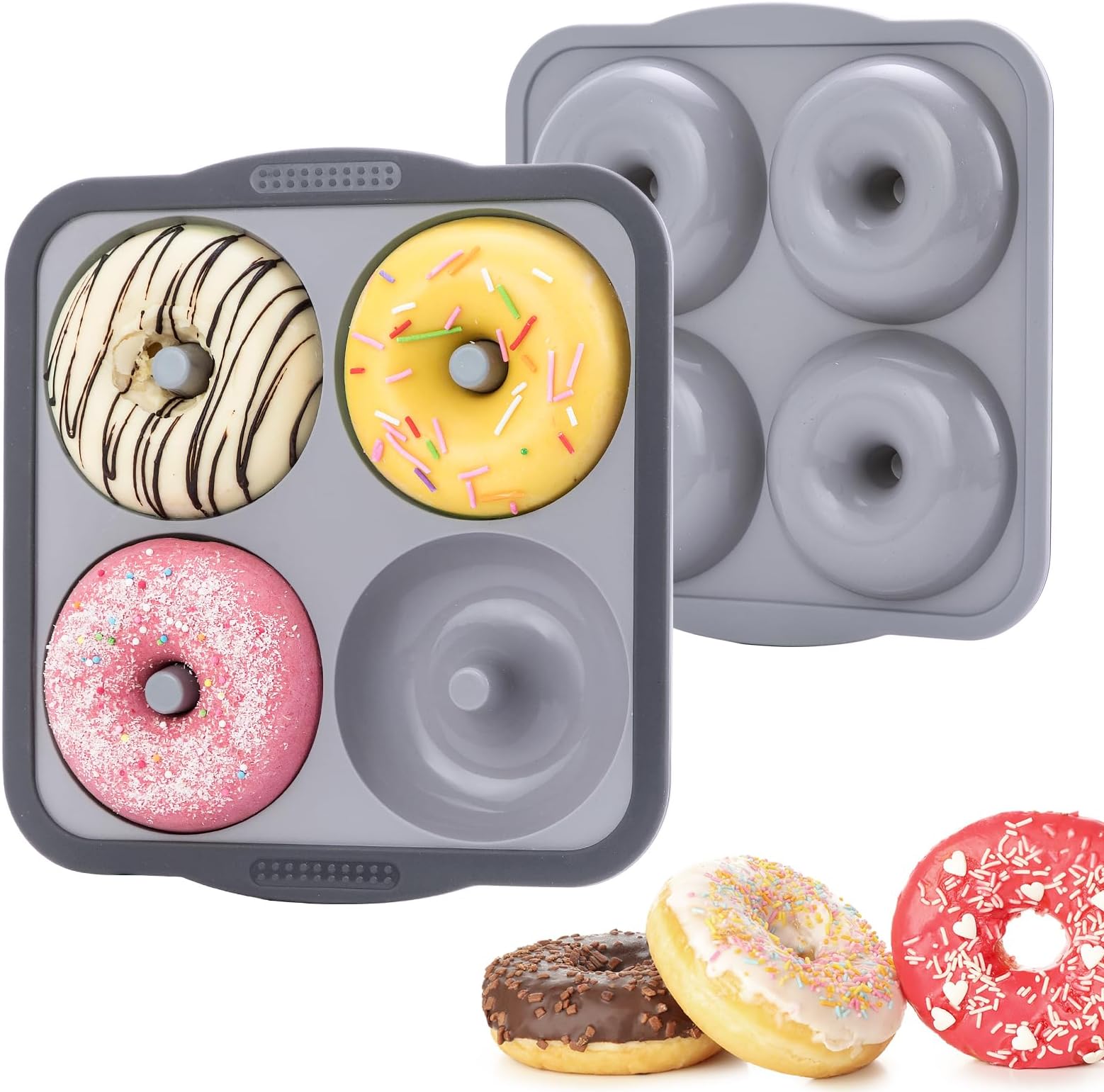 Amazon.com: Walfos Full Size Silicone Donut Mold - 4 Inch Big Size ...