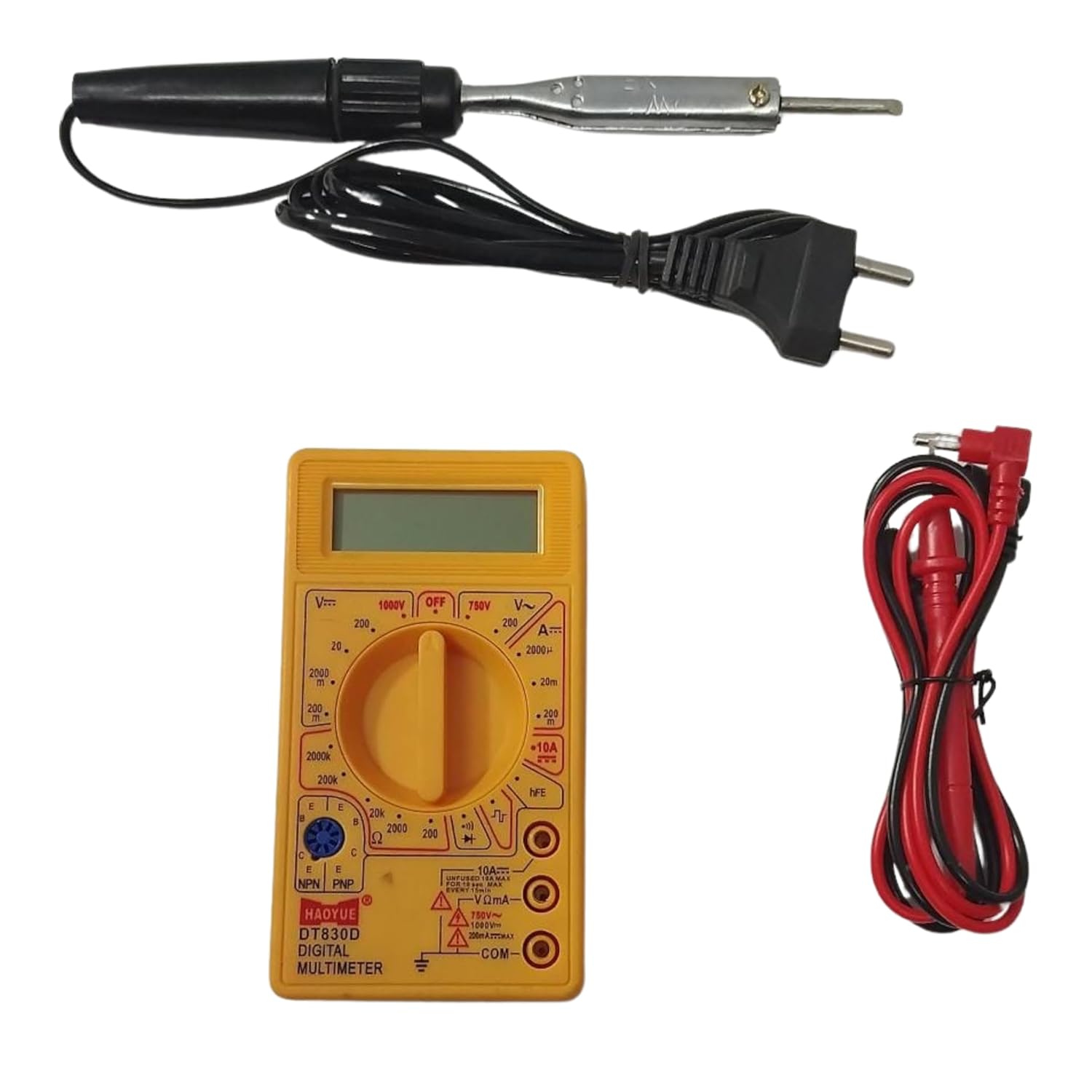 Vtronix 220V Heavy-Duty 10Watts Wooden Soldering Iron with Multimeter ...