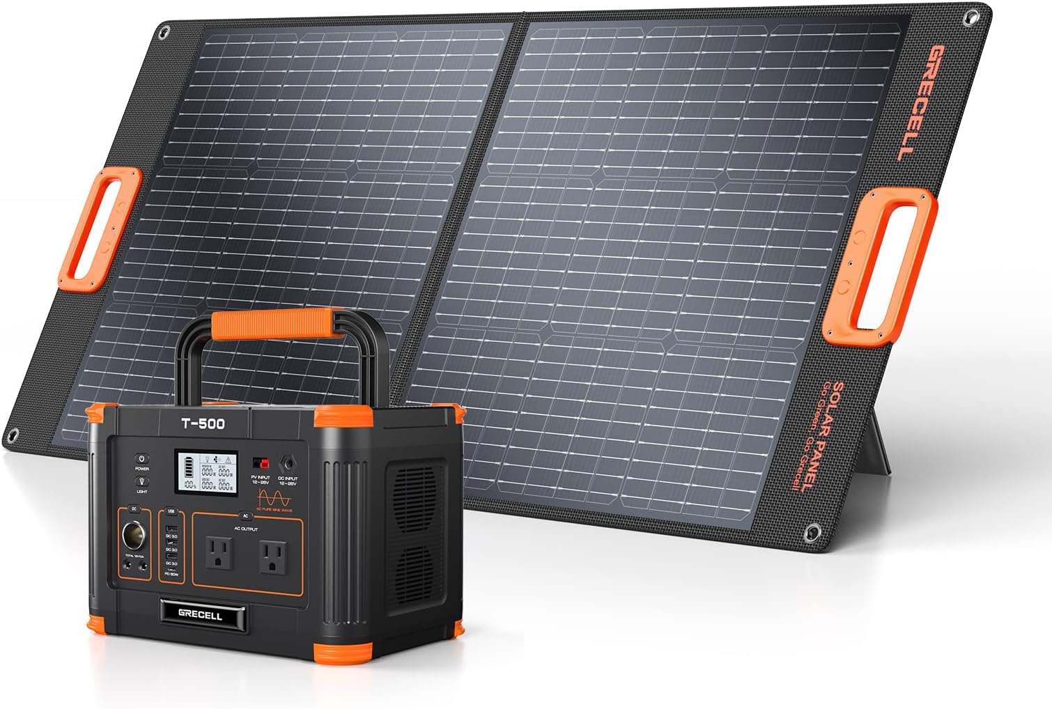 Amazon.com : 519Wh Outdoor Solar Generator with 100W Portable Solar ...