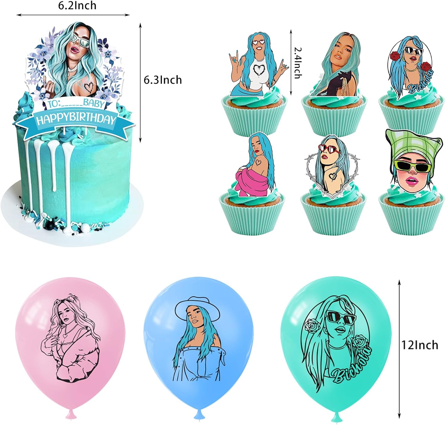 Singer Star Merch Famous Singer Party Supplies – Decoraciones de ...