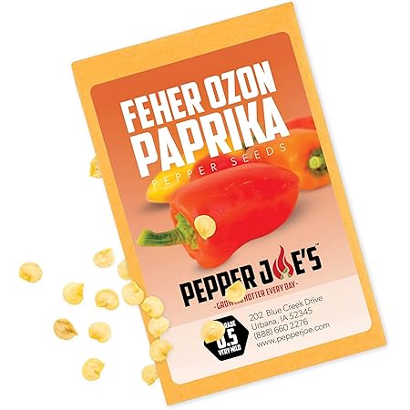 Amazon.com : Feher Ozon Feherozon Hungarian Sweet Paprika Pepper Premium Seed Packet + More ...