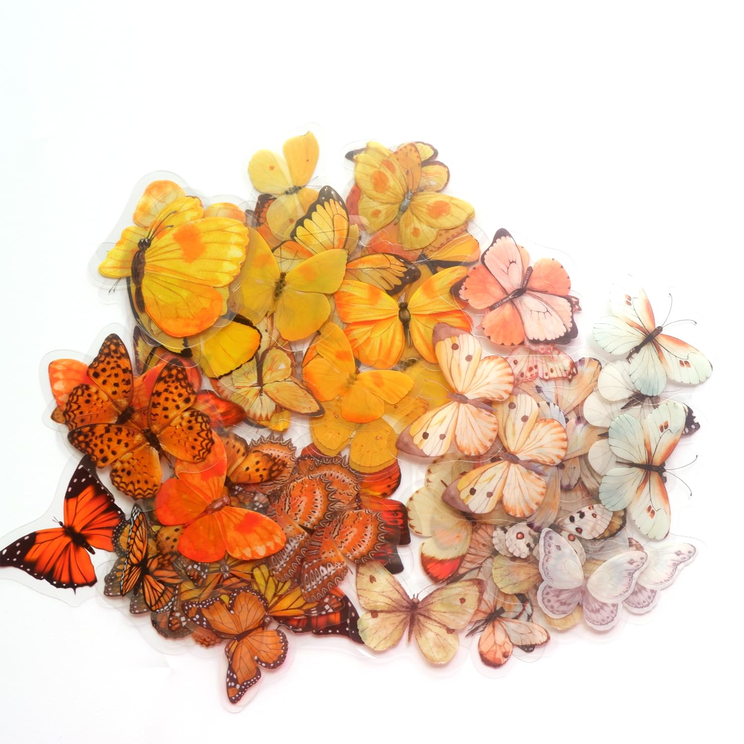 Amazon.com: Butterfly Stickers Set 120 Pcs, Lifany Transparent Colorful ...