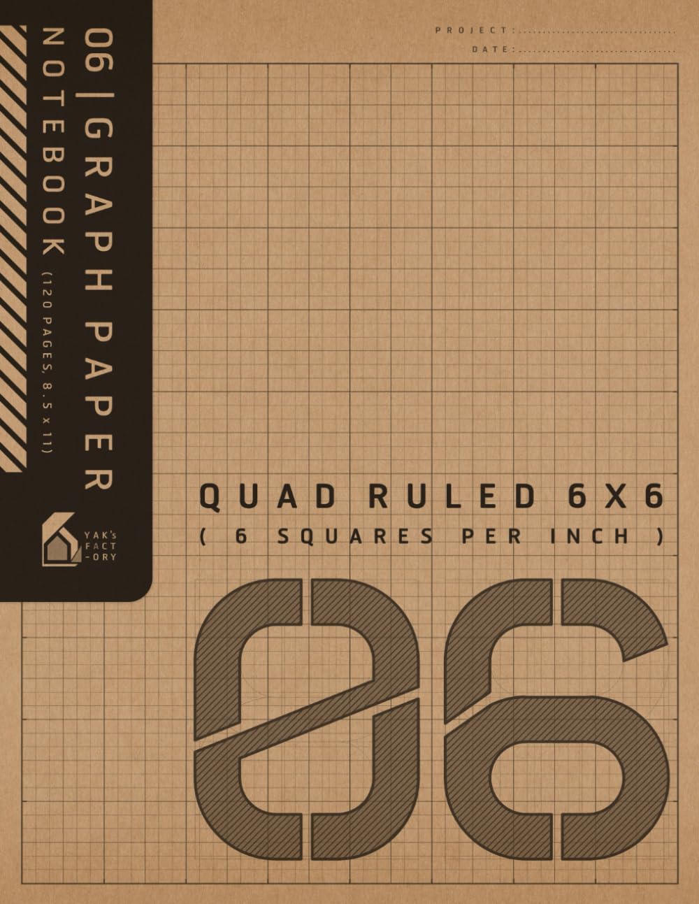 06 | Graph Paper Notebook Quad Ruled 6x6 (6 Squares Per Inch ...