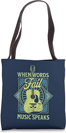 Amazon.com: When Words Fail Music Speak Musician Vintage Acoustic ...