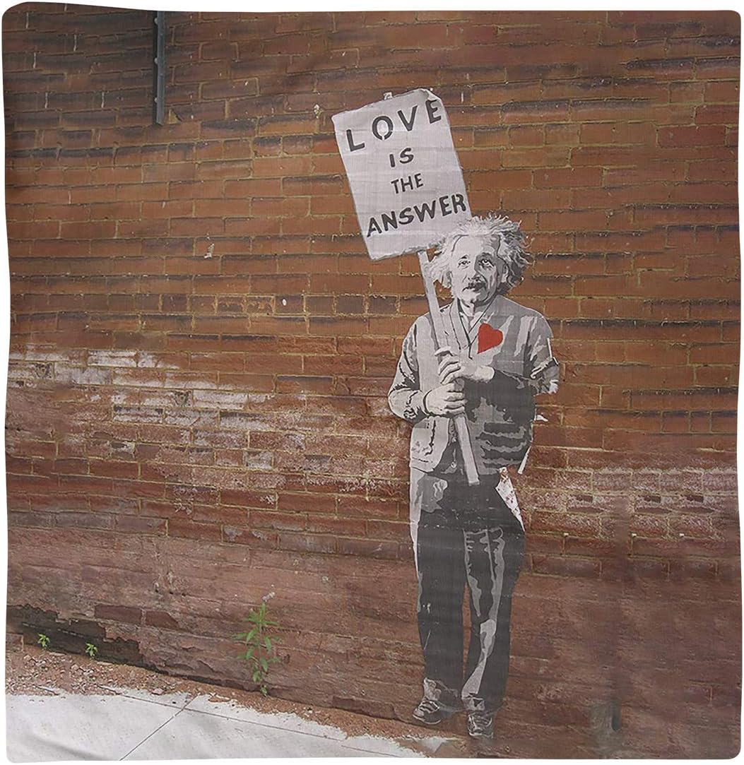 Amazon.com: ArtVerse Banksy Graffiti Love is The Answer Dinner Napkin ...