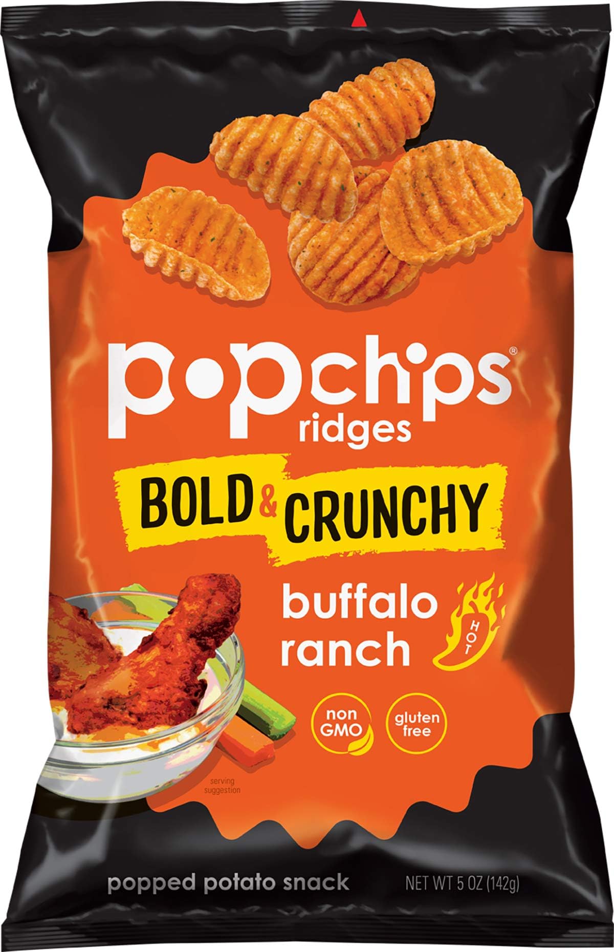Amazon.com: popchips Potao Chips Ridges Buffalo Ranch 5 oz Bags (Pack ...