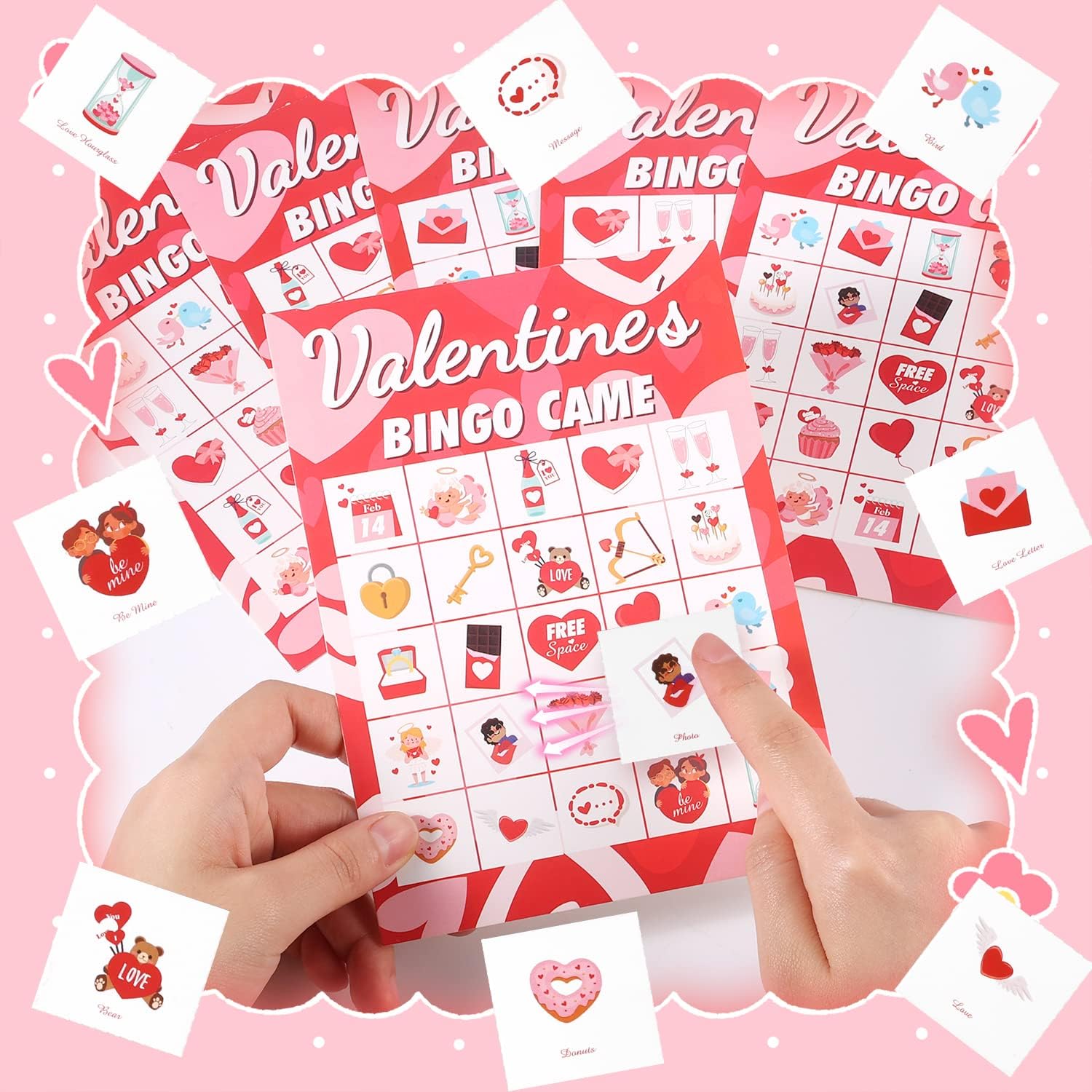 TOYMIS Juego de bingo para el día de San Valentín juego de tarjetas de ...