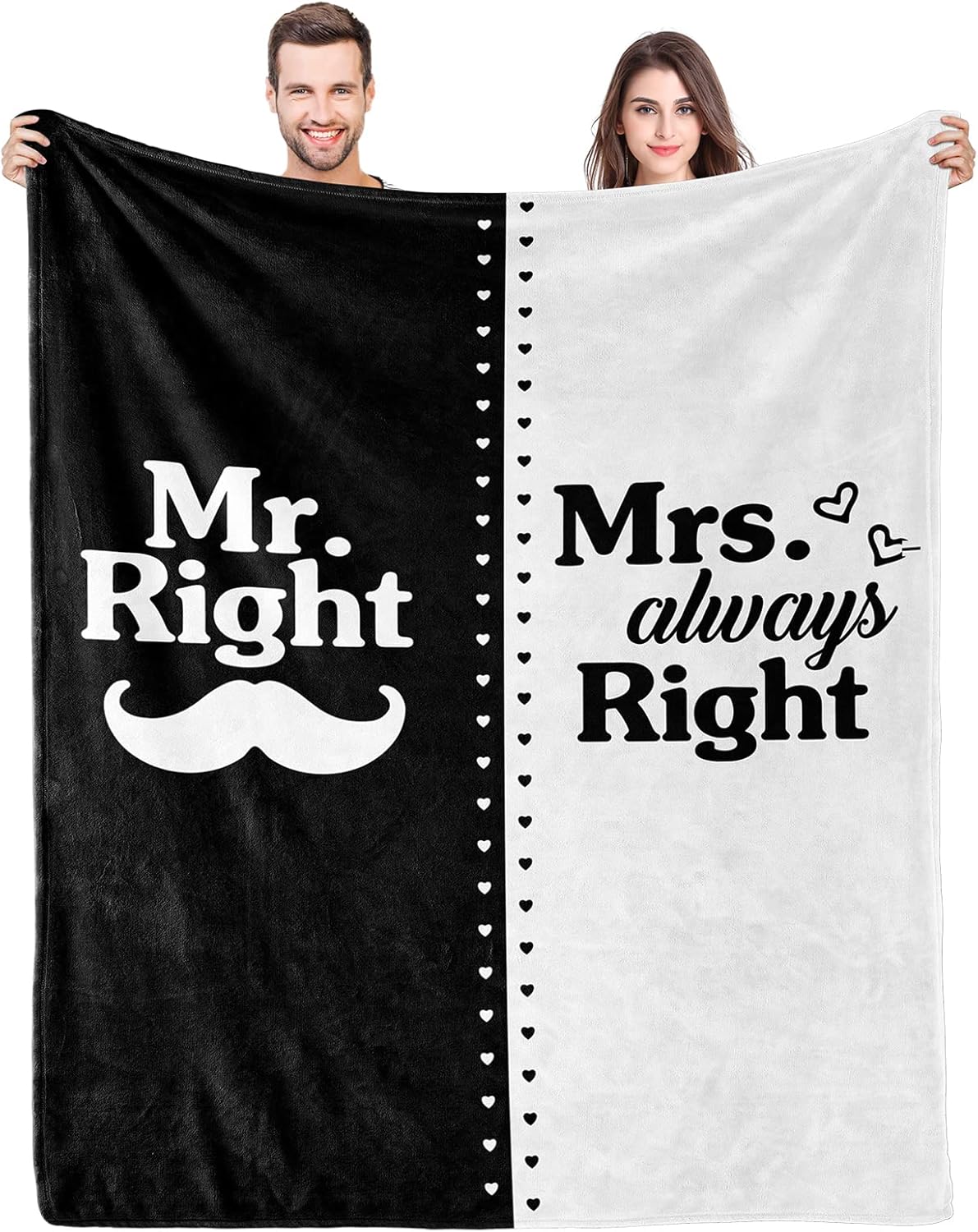 Mr RightMrs Always Right – Manta de aniversario para recién casados ...