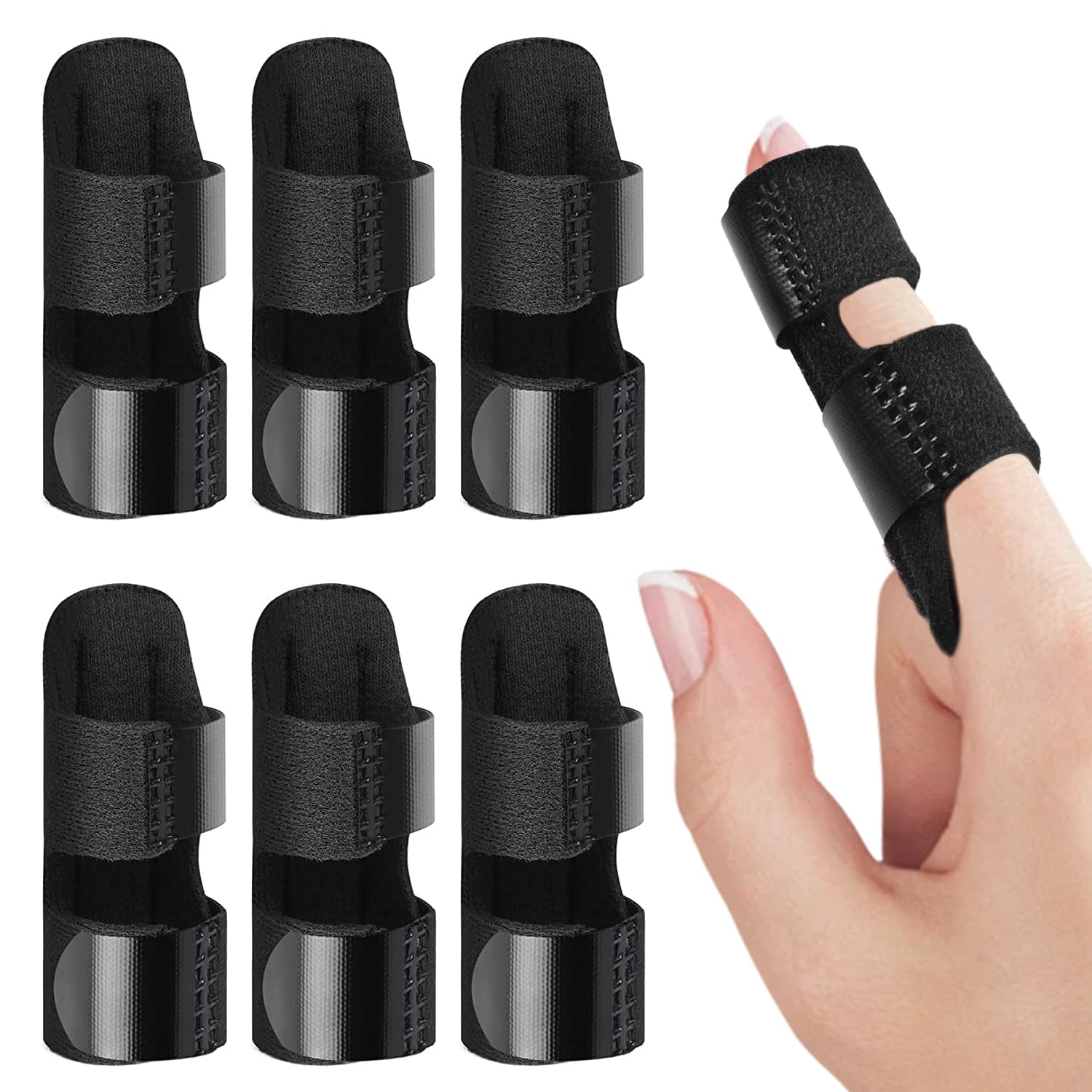 Amazon.com: SAREAL Finger Splints, 6pcs Finger Support Brace Finger ...