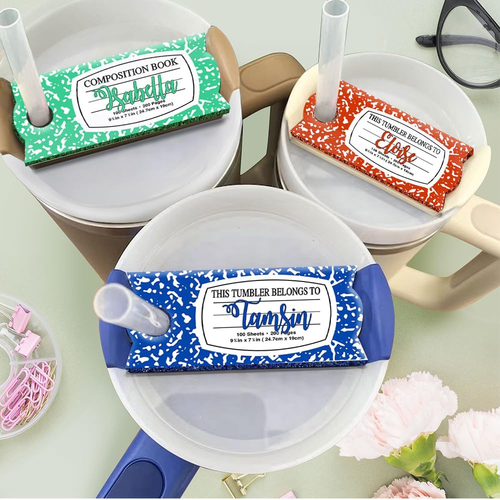 Amazon.com | Personalized Glitter Name Tag for Stanley Cup 20 30 40 oz ...