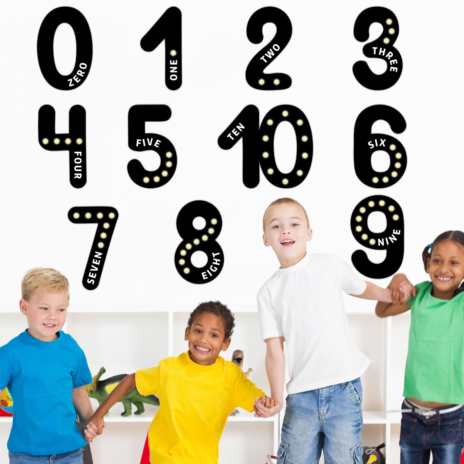 Snapklik.com : Jumbo Numbers Black Bulletin Board Educational Math ...
