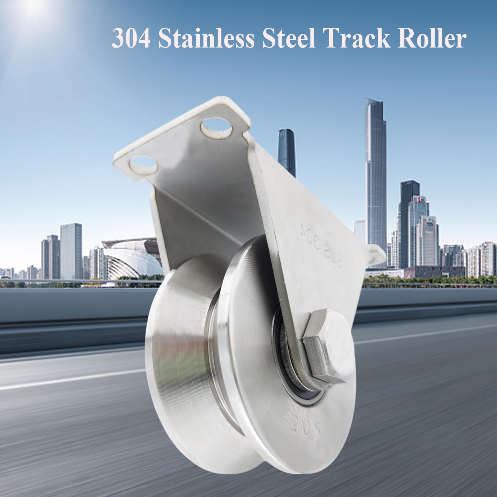 Snapklik.com : 3in 304 Stainless Steel Sliding Gate Wheels V Groove ...