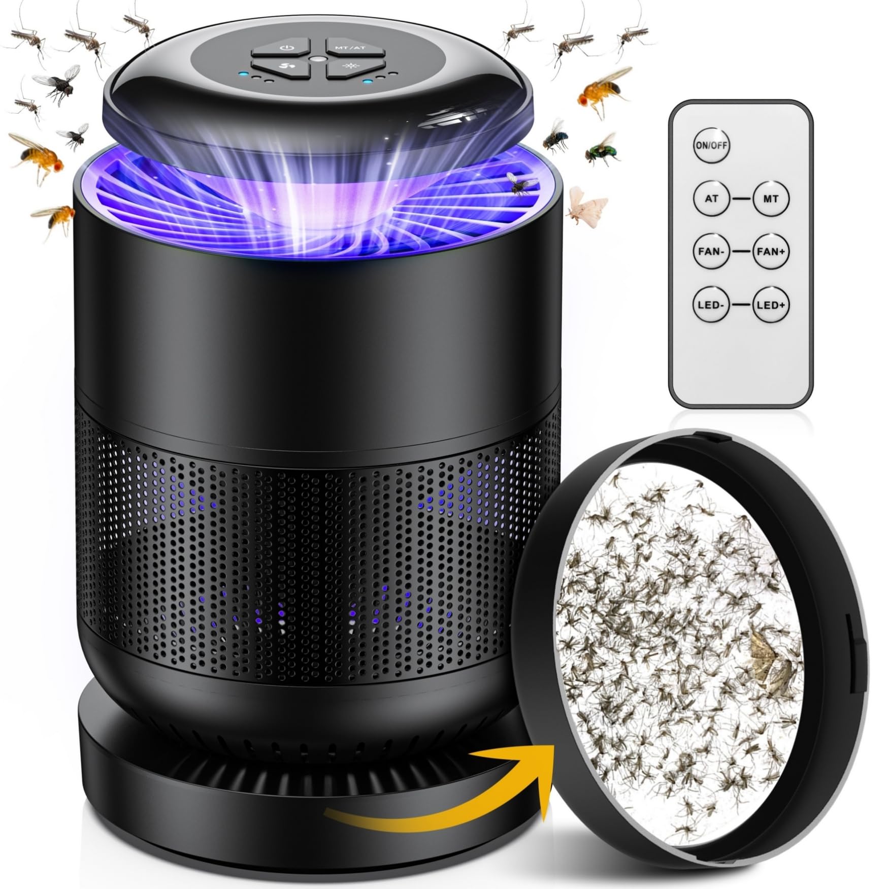 Fruit Fly Trap for Indoors, Fly Trap Indoor with Remote Control, Gnat ...